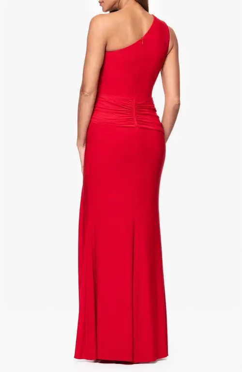 XSCAPE EVENINGS One-shoulder Gown
