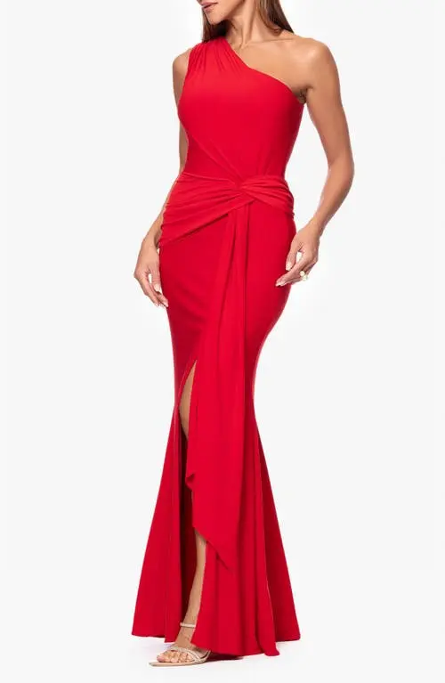 XSCAPE EVENINGS One-shoulder Gown