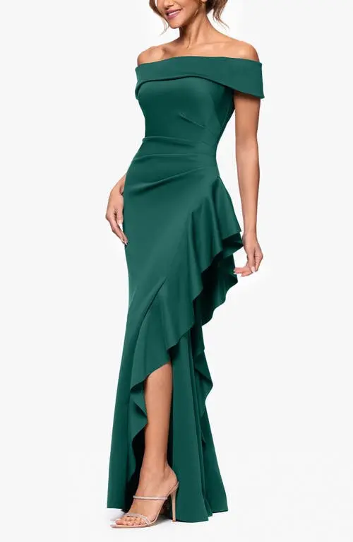 xscape hunter green dress Petite 