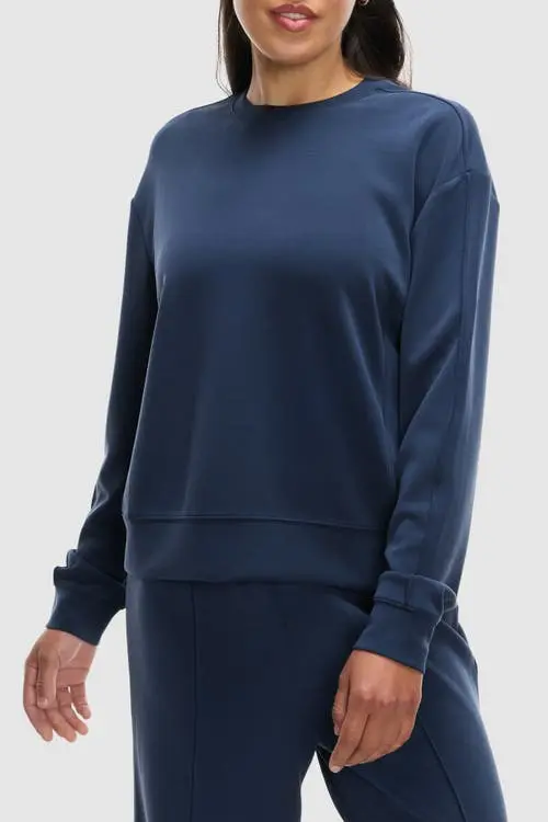 PELOTON Pintuck Crewneck