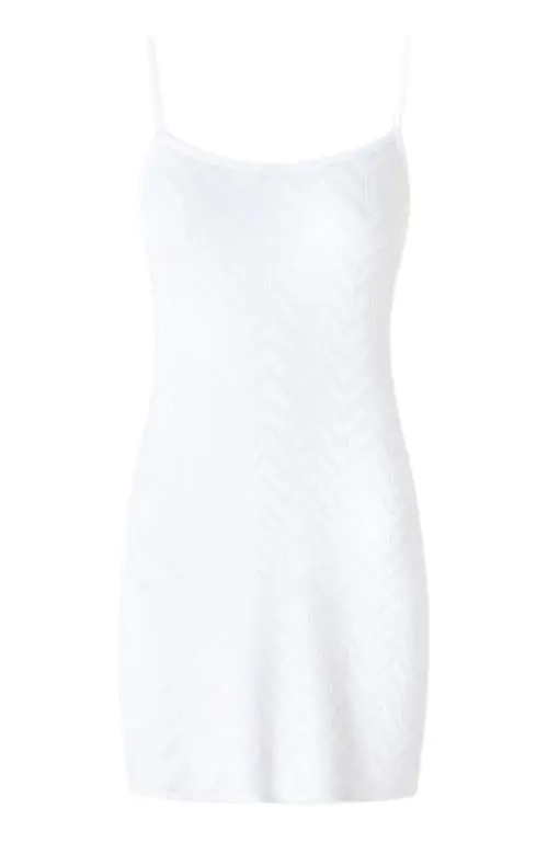 Missoni Tonal Chevron Sleeveless Mini-dress - White