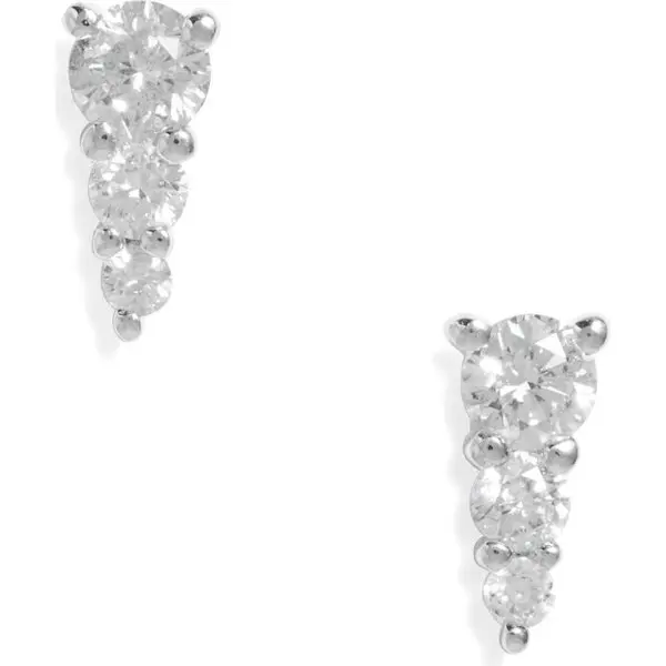 Meira T Graduated Diamond Stud Earrings