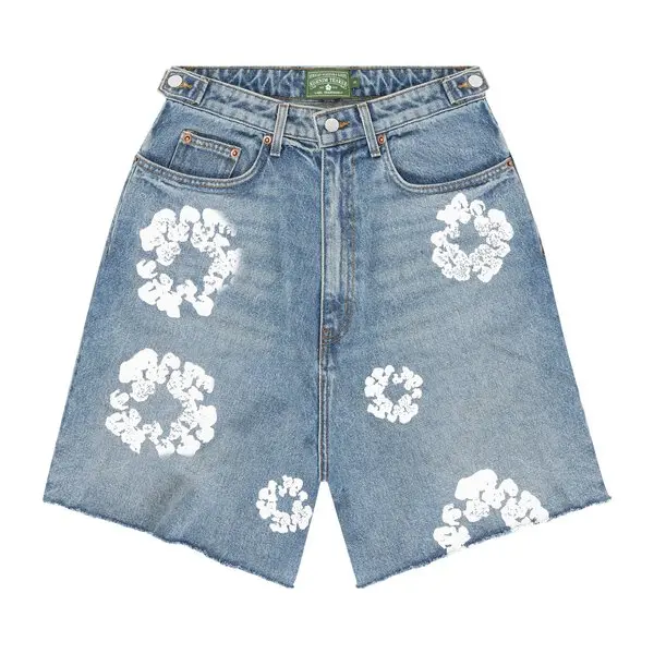 DENIM TEARS Wreath Jean Short - Blue