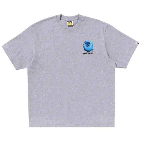 A BATHING APE 3d Art Ape Head Relaxed Fit Tee - Grey