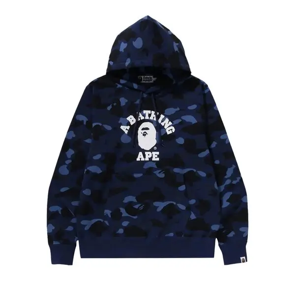 A BATHING APE Color Camo College Pullover Hoodie