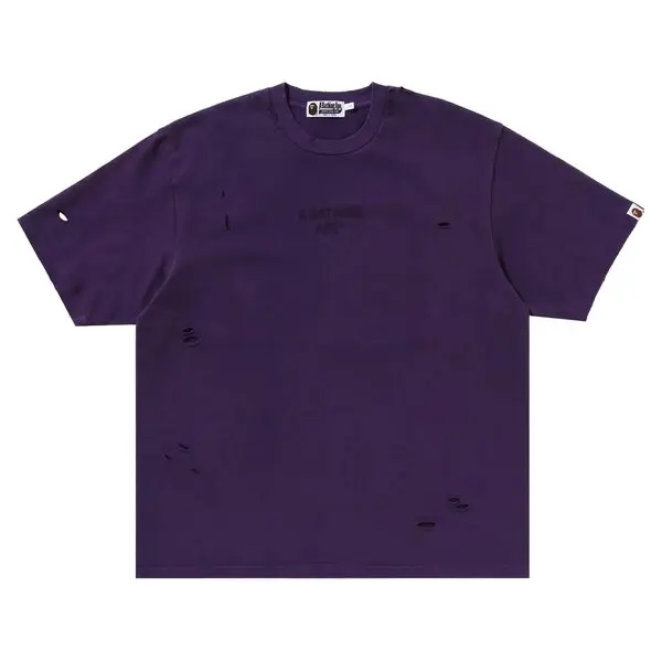 A BATHING APE Damaged Garment Dyed Relaxed Fit Tee