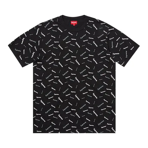 Supreme Scatter Ringer Tee - Black