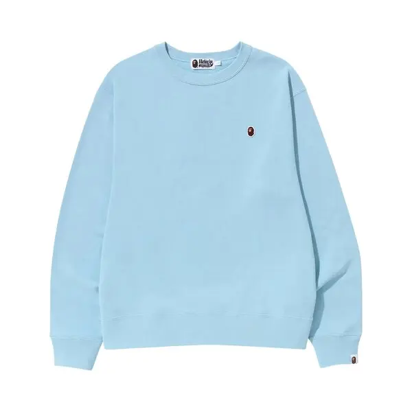 A BATHING APE Ape Head Relaxed Fit Crewneck - Blue
