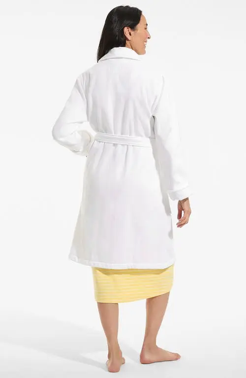 LANDS' END Cotton Terry Knee Length Spa Bath Robe
