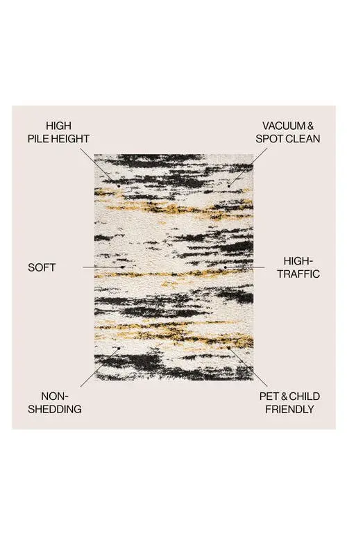 JONATHAN Y Nova Modern Bold Strie' Shag Area Rug