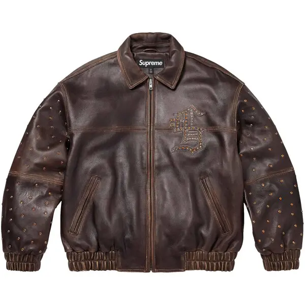 Supreme Gem Studded Leather Jacket