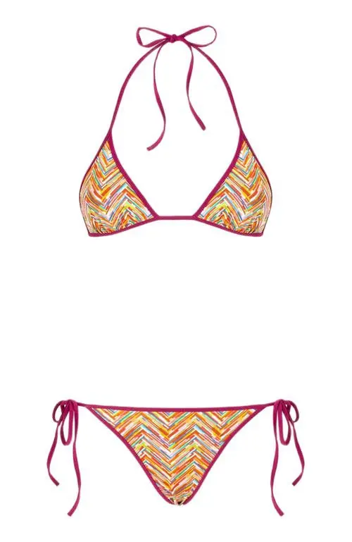 Missoni Reversible Triangle Bikini With Print - Multicoloured