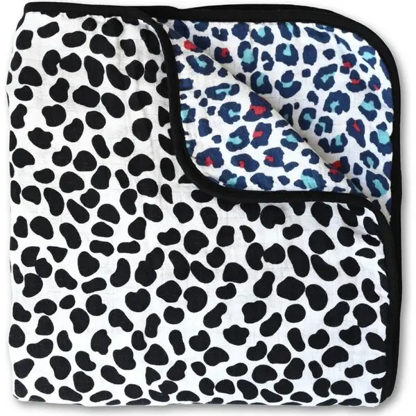 ETTA LOVES Animal Sensory Reversible 3-layer Organic Cotton Muslin Blanket - Animal Print Mixed