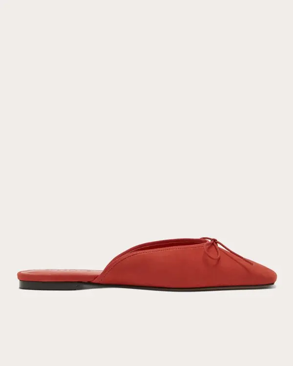 Everlane Ballet Mule - Classic Red Suede