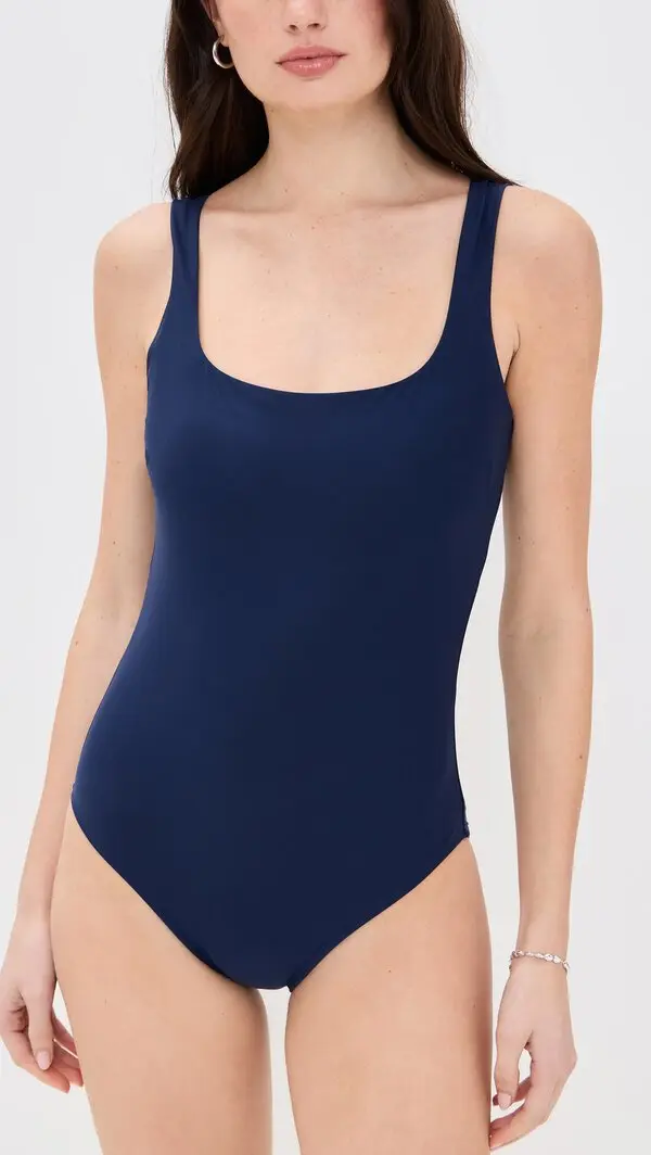 STYLEST Dreamsculpt Square Neck Tank Suit - Navy