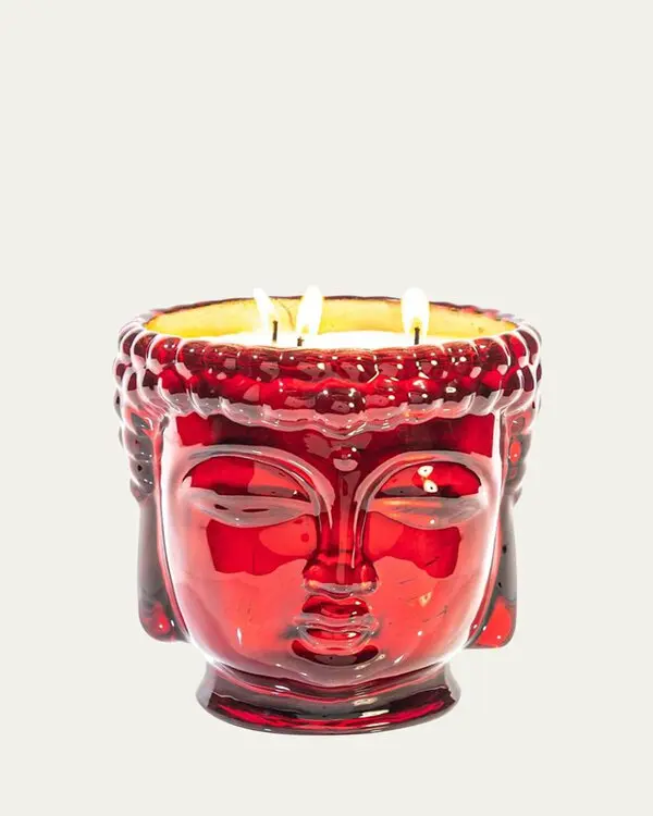 THOMPSON FERRIER 40 Oz Elizabeth Ii Buddha Candle - Ruby Red