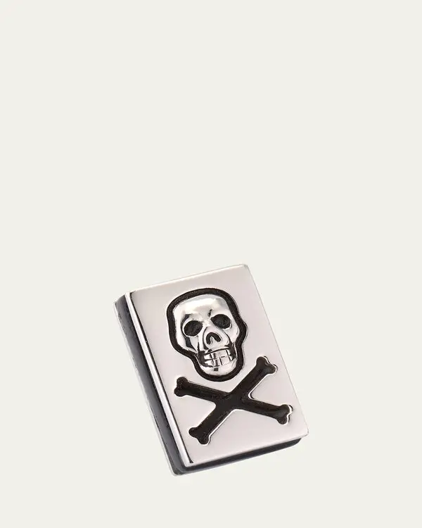 JAN LESLIE Skull And Crossbones Lapel Pin