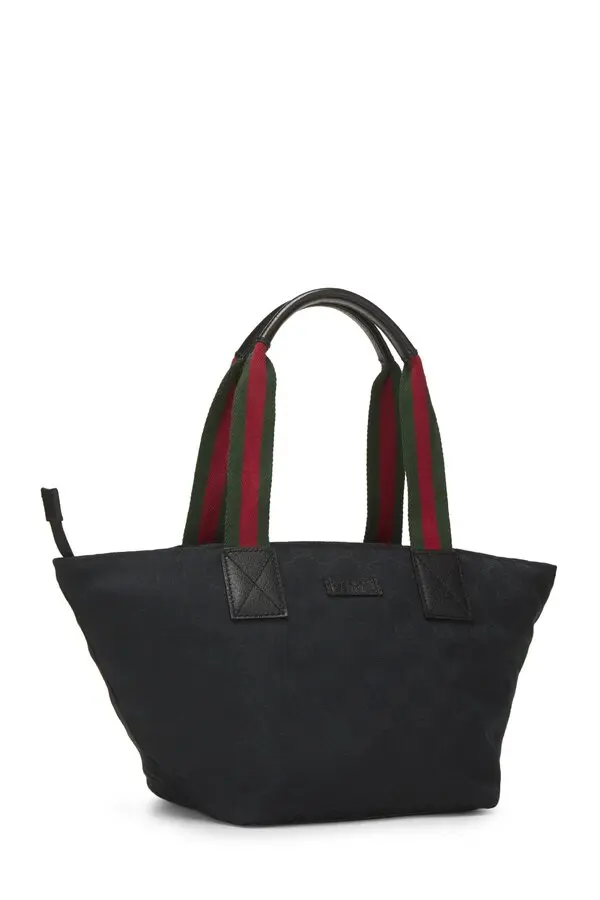 Gucci Gg Canvas Web Soft Zip Tote