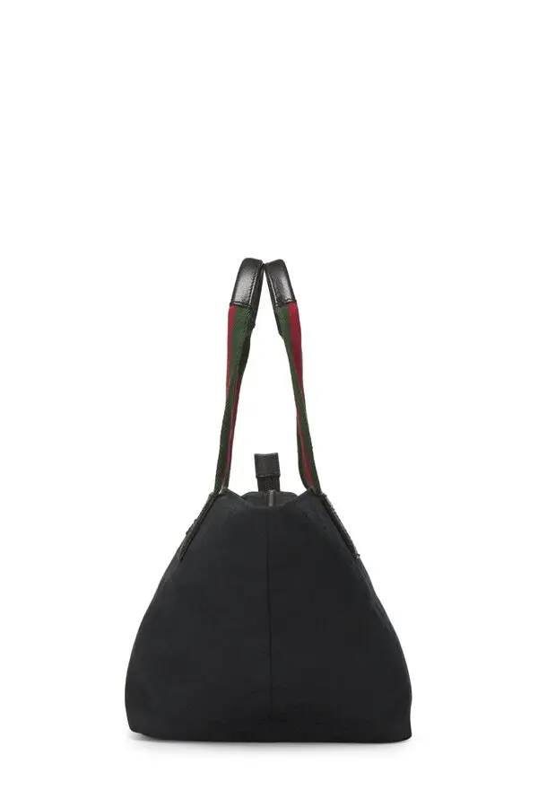 Gucci Gg Canvas Web Soft Zip Tote