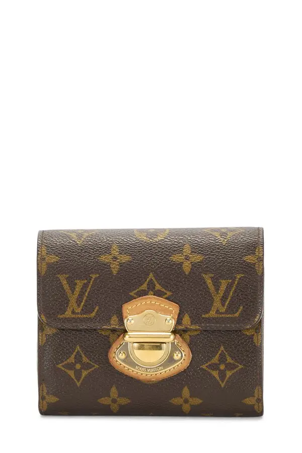 LOUIS VUITTON Monogram Canvas Joey Wallet - Brown