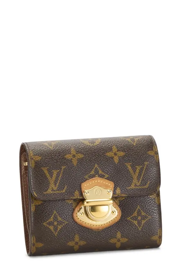 LOUIS VUITTON Monogram Canvas Joey Wallet - Brown