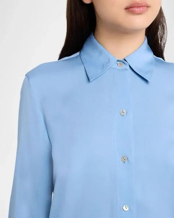 Vince Classic Silk Blouse - Hydra