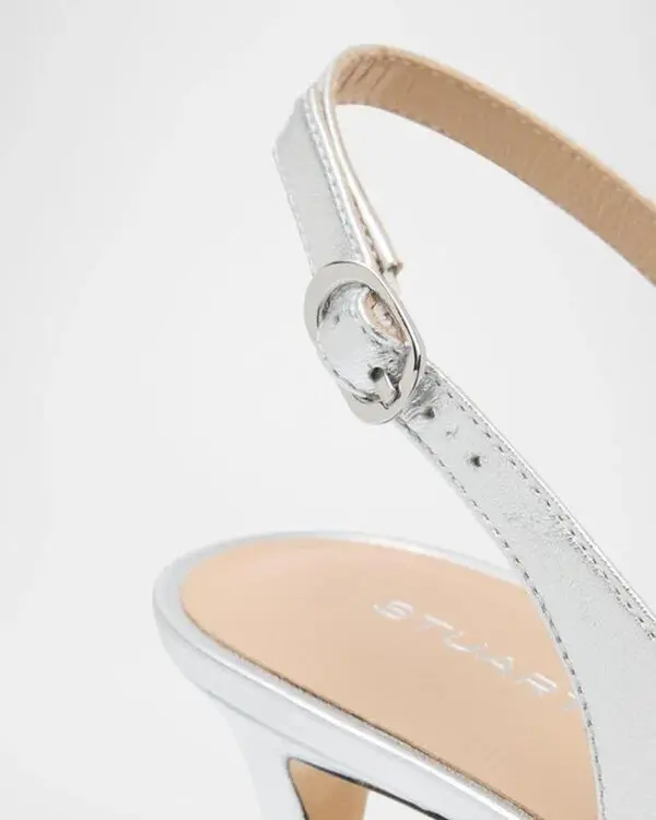 STUART WEITZMAN Metallic Slingback Pumps