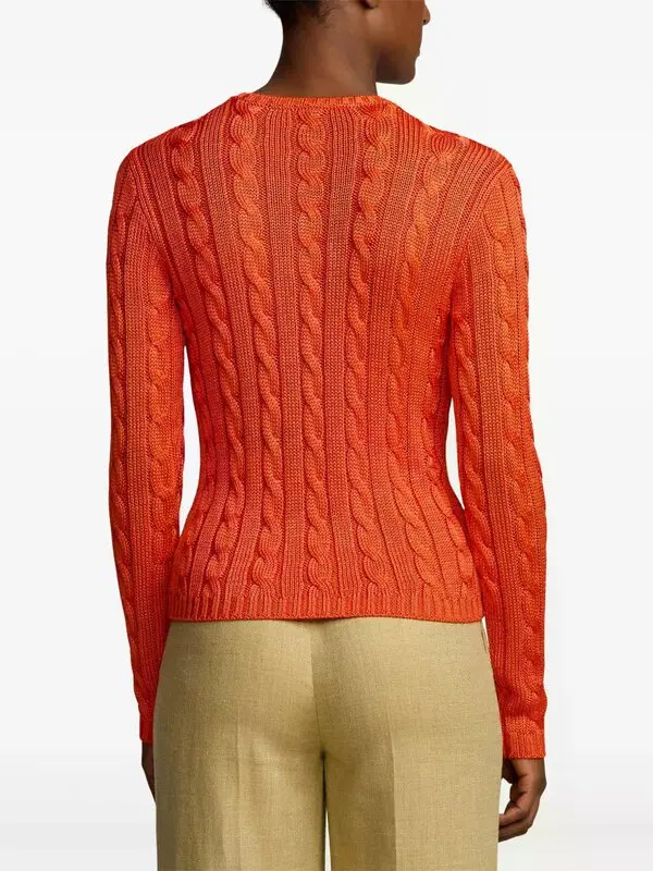 Ralph Lauren Aran-knit Jumper - Orange