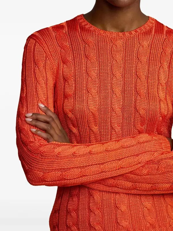 Ralph Lauren Aran-knit Jumper - Orange
