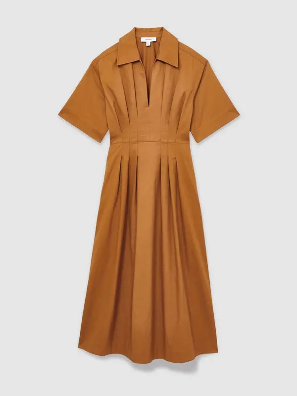 knee length dresses for ladies Aubrey Appliqu Shirt Midi Dress