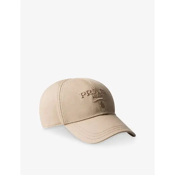 Prada Logo-embroidered Cotton-canvas Baseball Cap - Neutral