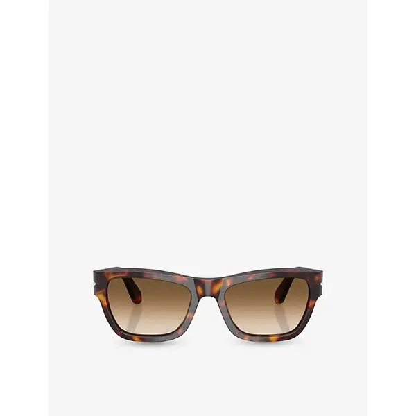 Persol Po0091s Rectangle-frame Sunglasses - Brown