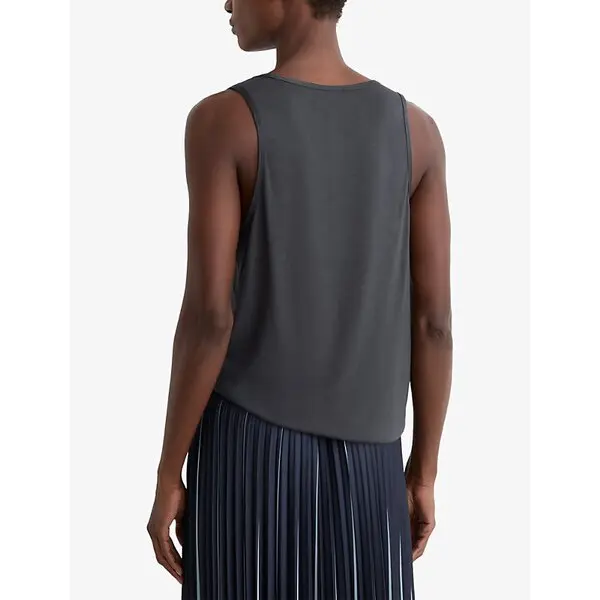 REISS Ruby Sleeveless Top - Navy