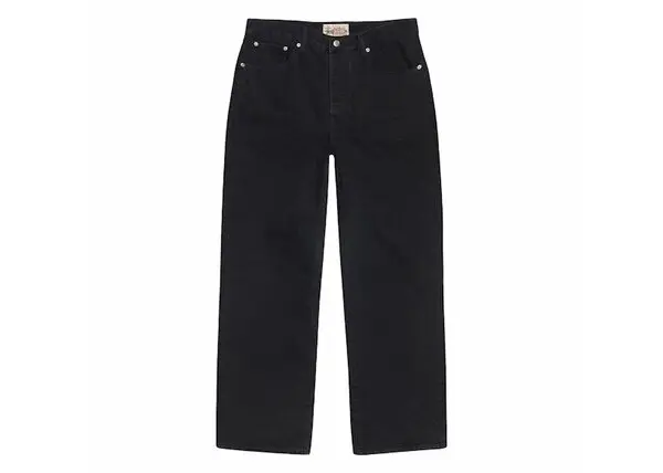 StÜssy Relaxed Fit Denim Jeans - Black