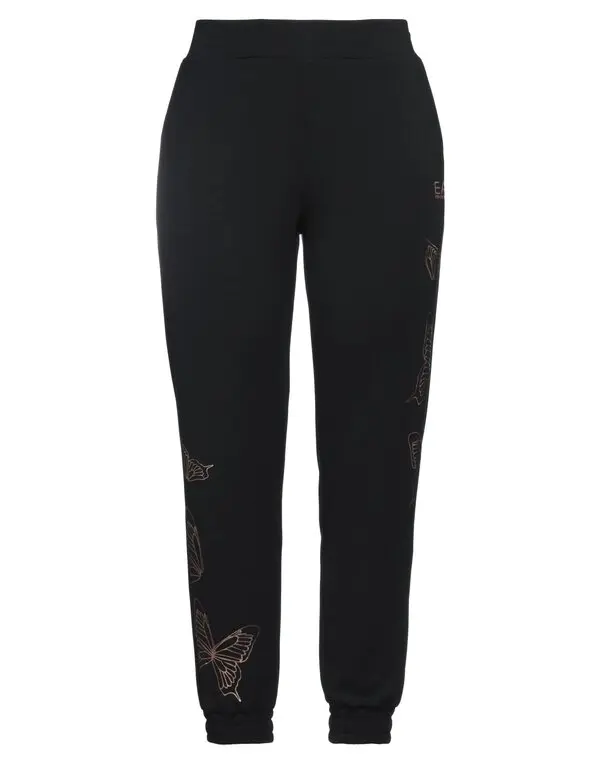 EA7 Tapered Leg Jersey Pants - Black