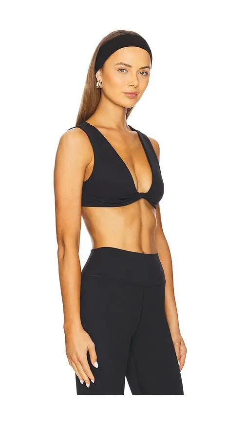 WeWoreWhat Twist Front Bra Top - Black
