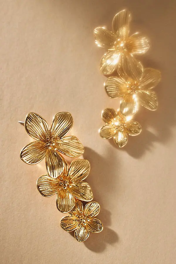 Shashi Botanique Drop Earrings - Gold
