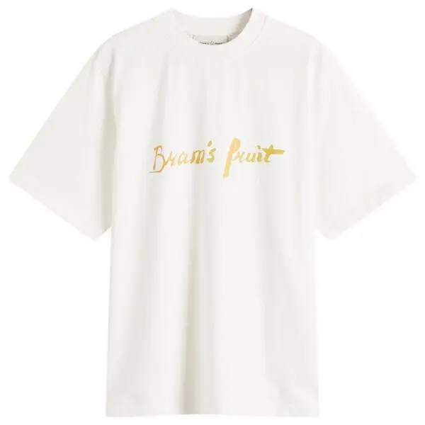 BRAM'S FRUIT Mum's Script Logo T-shirt - White