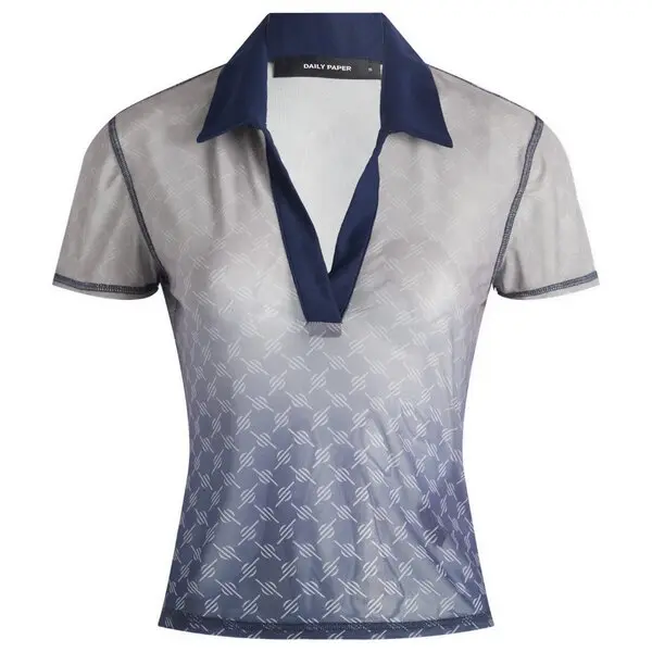 DAILY PAPER Mesh Monogram Polo Top