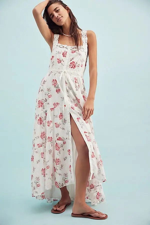 fitted lace wedding dress Free People, Women's, Morning Meadows Long-Sleeve Maxi Dress, Blushing Pink  Combo, X-Small at Amazon Women's Clothing store