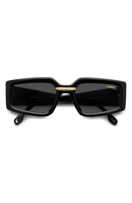 Carrera Eyewear 55mm Square Geometric Sunglasses - Black Gold/ Grey