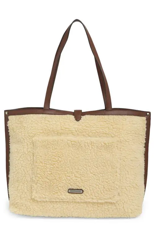Rebecca Minkoff Megan Faux Shearling Tote - Cream | Editorialist display picture 2