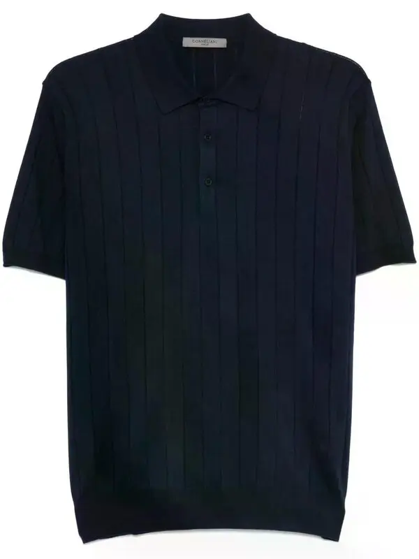 Corneliani Cotton Polo Shirt - Blue