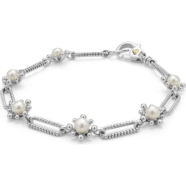 Lagos Sterling And Pearl Bracelet - Silver