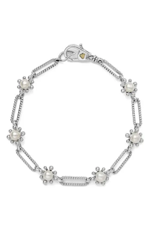 Lagos Sterling And Pearl Bracelet