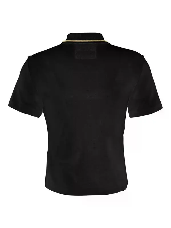 Versace Logo-embroidered Polo Shirt - Black