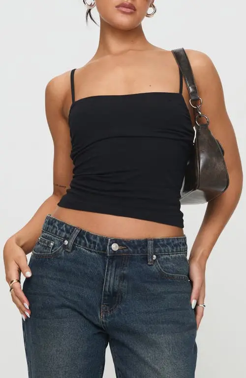 Princess Polly Ruched Camisole - Black