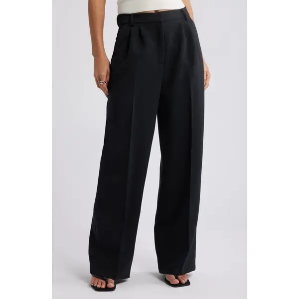 OPEN EDIT Straight-leg Trousers - Black