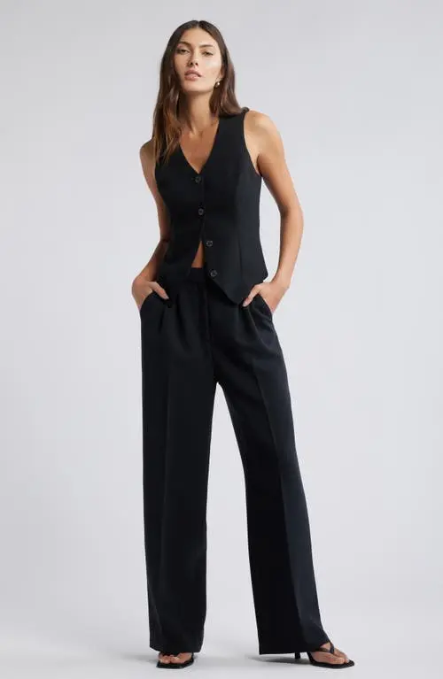 OPEN EDIT Straight-leg Trousers - Black