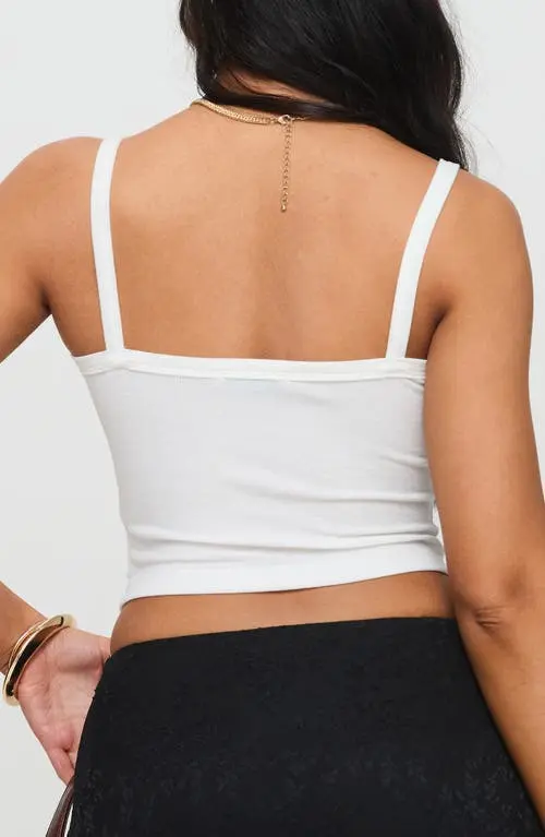 Princess Polly Essential Rib Camisole - White